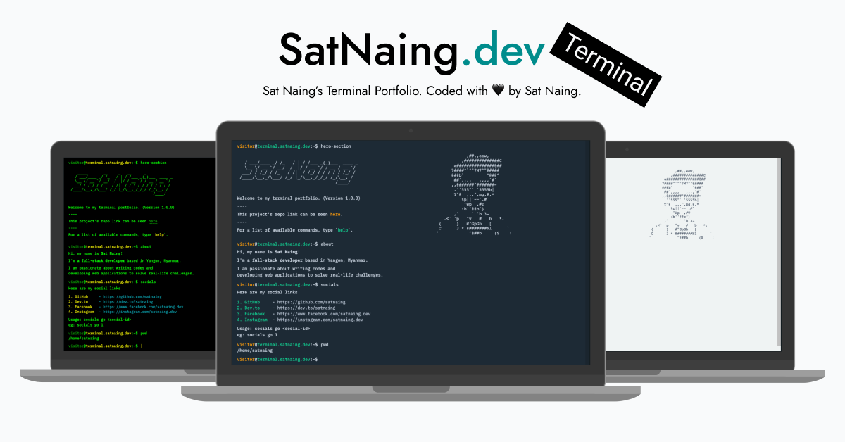 Terminal Portfolio by Sat Naing Terminal Portfolio by Sat Naing